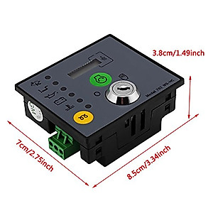 Generator Controller Board Panel With Keys 702 MS-HC Manual Start Engine Monitoring Low Oil Pressure High Engine Temperature