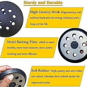Union Pads & Abrasives OEM1 5 Inch 8 Hole Replacement Sander Hook and Loop Orbital Sander Pad for DeWalt 151281-08, DW4388 Fits DeWalt DW421, DW423, D26453, D26451, DW422, Porter Cable 390K 382 343/VS