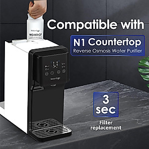 Waterdrop WD-N1-CF Water Filter, Replacement for N1 Countertop Reverse Osmosis System, 6-Month Lifetime