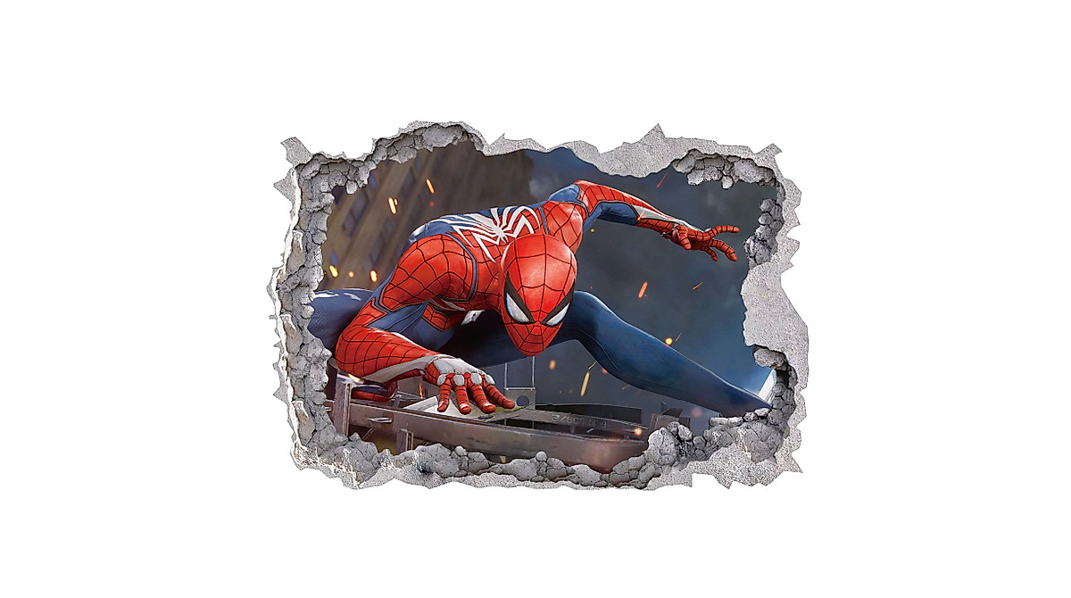 Spiderman Wall Decal for Kids Room - PVC 3D Sticker