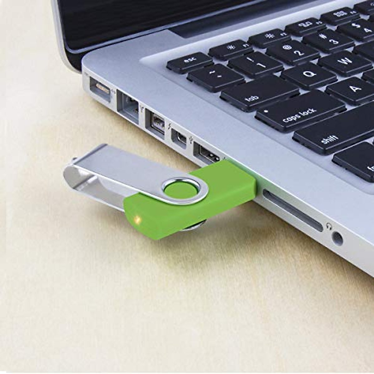 32GB USB Flash Drive, SRVR 5 Pack USB 2.0 Flash Drive Metal Swivel USB Memory Stick with LED Indicator, Fold Storage Thumb Drives Jump Drive with Lanyards (5 Mixed Color)