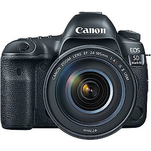 Canon EOS 5D Mark IV DSLR Camera with 24-105mm f/4L II Lens (1483C010) - Starter Bundle (Renewed)