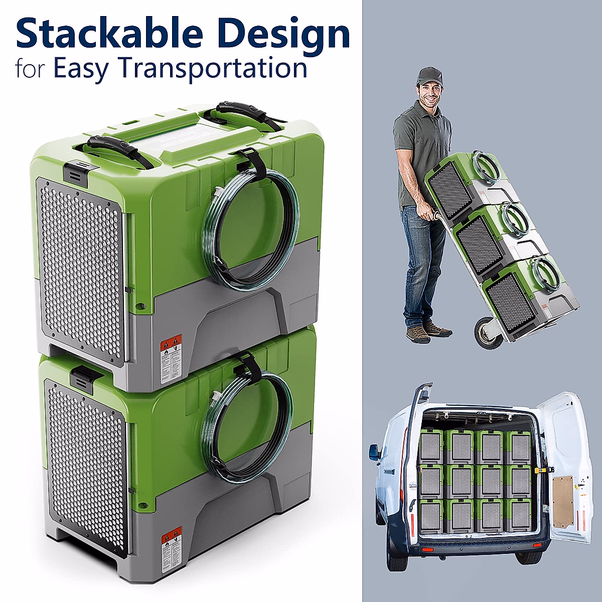 ALORAIR Smart WiFi LGR Dehumidifier with Hose, Commercial Dehumidifier with Pump, 5 Years Limited Warranty, cETL Listed, up to 180 PPD (Saturation), 85 PPD at AHAM, Flood Repair, Green