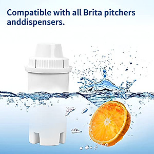 YanBan Replacement for Brita Water Filter, Water Pitcher Filters,Compatible with Brita Pitcher Filter Standards Grand,Wave Classic 35557, OB03, 107007(6 Pack)