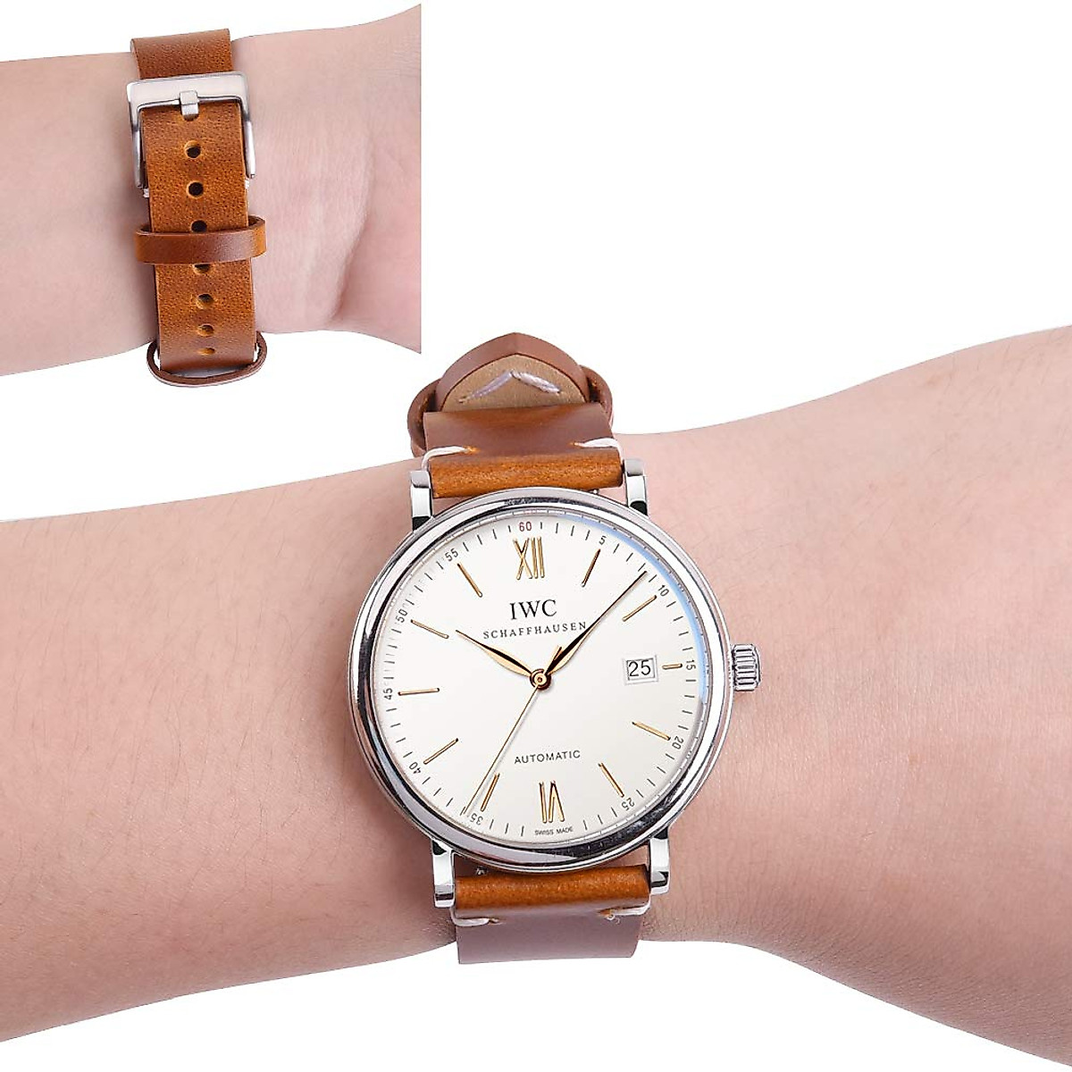 20mm Classic Genuine Leather Watch Bands for Omega x Swatch Moonswatch Quick Release Vintage Leather Watch Straps Compatible with Timex Weekender Watch for Men, Valentine's day gifts for him or her