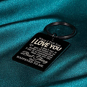 Valentines Day Gifts for Her Him Keychain Boyfriend Gifts from Girlfriend Husband Christmas Stocking Stuffer Men Birthday Present from Wife Wedding Anniversary I Love You Couple Fiance Lesbian Gay Gag