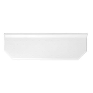 Questech Decor Floating Shower Shelf, Wall Mounted Retrofit For Tiled Shower Walls, Bathroom Shower Organizer, 12 Inch Geo Flatback Shelf, Bright White Polished