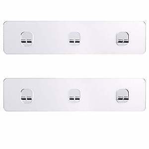 RISETEX 2 Packs Shower Caddy Adhesive for Replacement,Strong Sticky Waterproof Wall Adhesives Transparent No-Trace No-driling Wall Stick Adhesives Hook Strip for Shower Caddy,Bathroom Storage Shelves