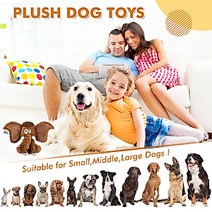 Letsmeet Interactive Plush Dog Squeaky Toys Fun Puppy Toy with Crinkle Paper for Interactive Chew and Play Beat Boredom with This Dog Puzzle Toy for Small Medium Large Dogs