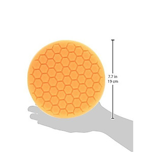 Chemical Guys BUFX_102_HEX Self-Centered Hex-Logic Medium-Heavy Cut Scratch and Swirl Remover, Orange (7.5 Inch Fits 6 Inch Backing Plate)