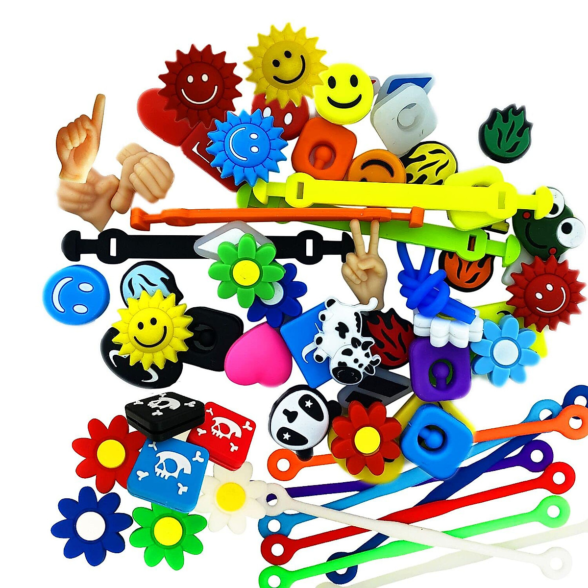 LucaSng Tennis Vibration Dampener (48~50 Per Pack). Racket Shock Absorbing Soft Silicon-Unique Tennis Shock Absorber