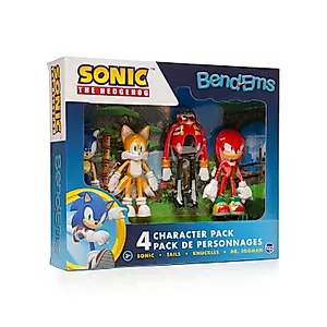 TCG Toys Bend-EMS - Sonic The Hedgehog - The Original Bendable, posable Actions Figures from The 90's are Back! Great Birthday Gifts for Kids, Boys, and Girls