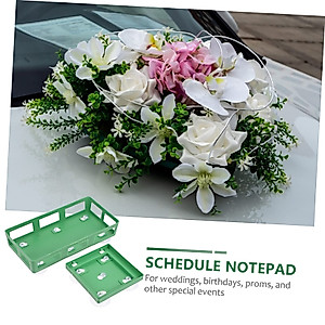 COHEALI 8 Pcs Flower Mud Sucker Flower Car Foam Holder Fresh Flower Cage Brick Tray Floral Foams Disc Wedding Floral Wedding Car Flower Mud Tray Plastic Flower Stand Dining Table
