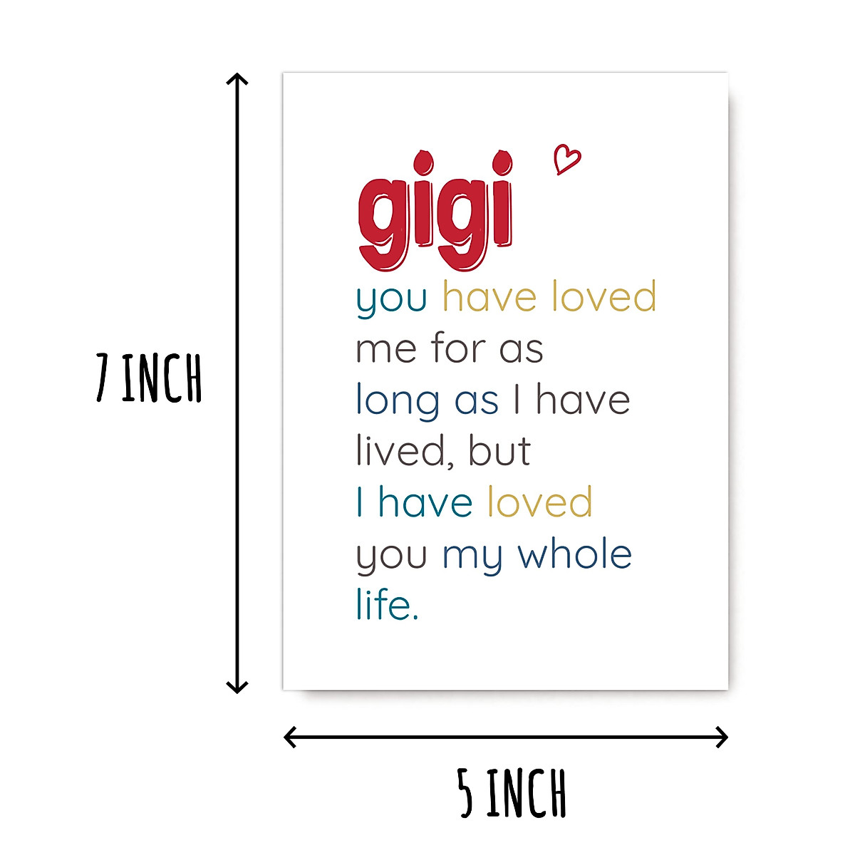 Gigi You Have Loved - Special Gigi's Day Card - Birthday Card For Gigi - Sentimental Card For Gigi - Meaningful Card For Gigi…