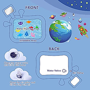 AURUZA Inflatable Tummy Time Mat - Baby Toys for 3 6 9 Months Infant Sensory Development, Tummy Time Toys for Baby Gifts, Great Gift Idea for Newborns