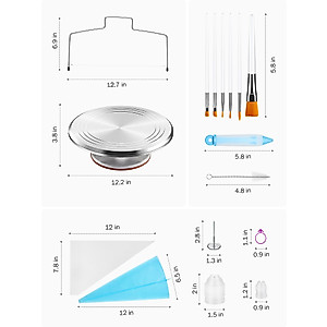 Kootek 177 Pcs Cake Decorating Kits and Cake Boards Drum 12 Inch