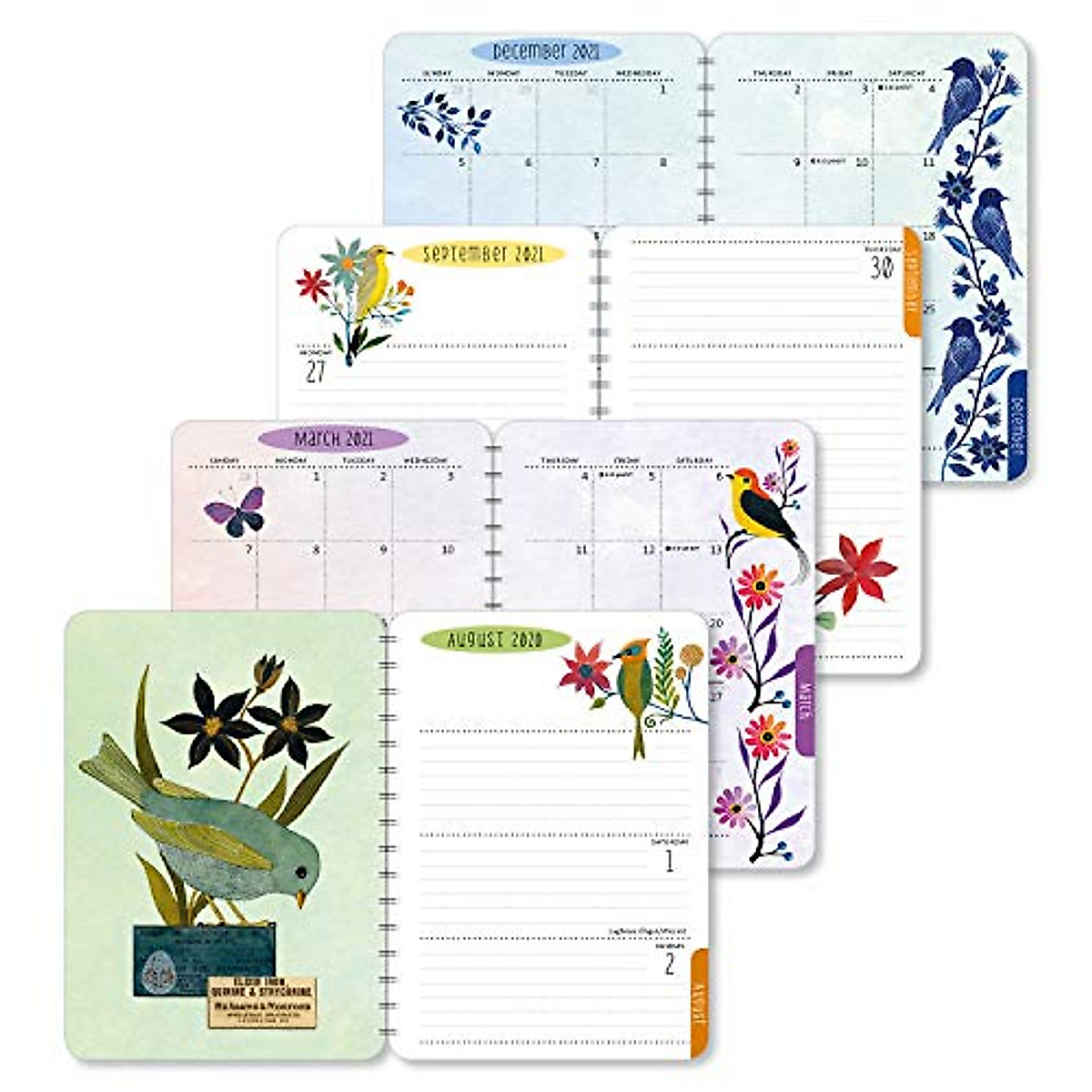 Geninne Zlatkis 2021 On-the-Go Weekly Planner: 17-Month Calendar with Pocket (Aug 2020 - Dec 2021, 5" x 7" closed): Birds of a Feather