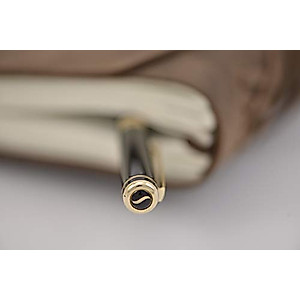 Scriveiner Black Lacquer Ballpoint Pen - Stunning Luxury Pen with 24K Gold Finish, Schmidt Black Refill, Best Ball Pen Gift Set for Men & Women, Professional Executive Office, Nice Fancy Designer Pens