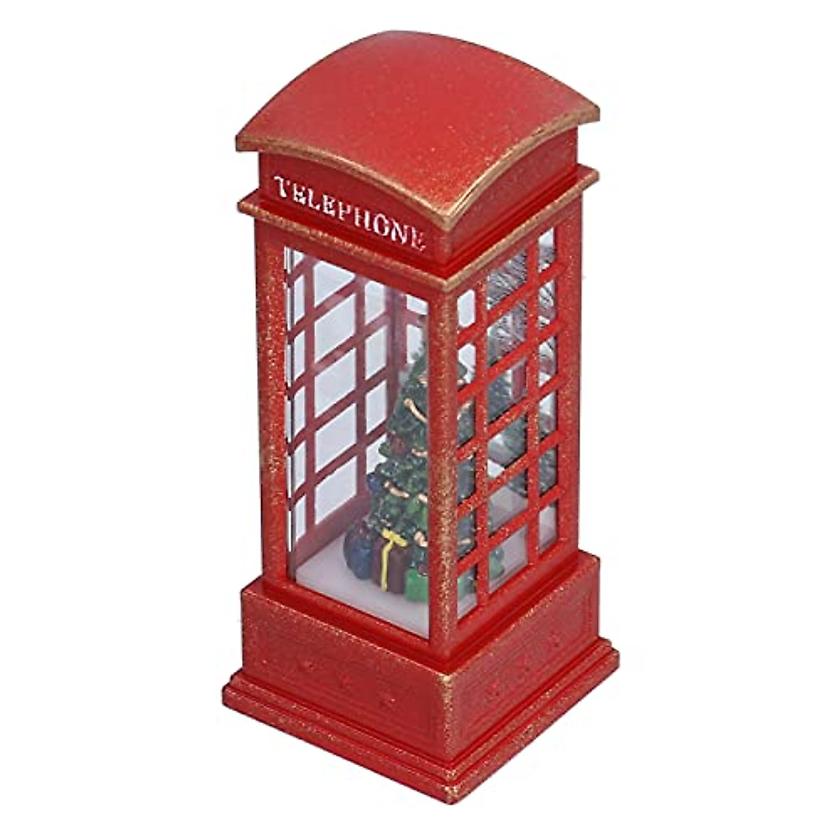 Fauitay Christmas Lamp,Christmas Snow Globe Lantern,Christmas Decorative Lantern Christmas Table Night Light Lighted Snow Globe Lantern (Tree Shape)