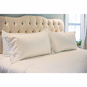 Kotton Culture Moroccan Streak Duvet Cover 3 Piece 100% Egyptian Cotton with Zipper & Corner Ties Breathable All Season 600 Thread Count Sateen Weave Comforter Cover (Cream, Queen)