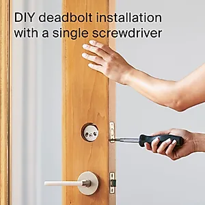 Level Bolt Smart Lock - Smart Deadbolt that Works with Your Existing Lock for Keyless Lock Entry, App-Enabled Bluetooth Lock with Smartphone Access, Compatible with Apple HomeKit