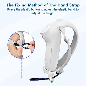 AMVR Touch Controller Grip Strap VR Accessories for Pico 4, Anti-Slip Silicone Hand Straps Adjustable Wrist Straps Replacement Accessories for Pico 4 Controller (1 Pair)