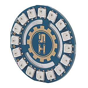 LED Ring Lamp Board, Ring RGB LED 5V 2 Pcs for Lighting Electrical and Engineering