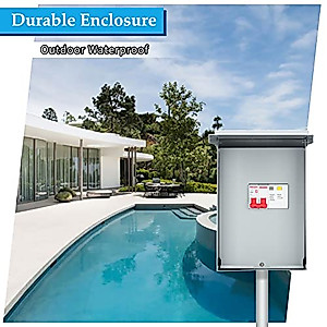 Briidea 60 Amp Spa Panel with 3-Pole 60 Amp GFCI Breaker, IP 65 Waterproof, Ideal for Spas, Hot Tubs, Swimming Pools, Home