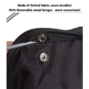 SPIKG Dual-Sided Hanging Closet Organizer for Underwear, Stocking,Bra and Sock,Mesh Pockets with Metal Hanger (42 Pockets Black)