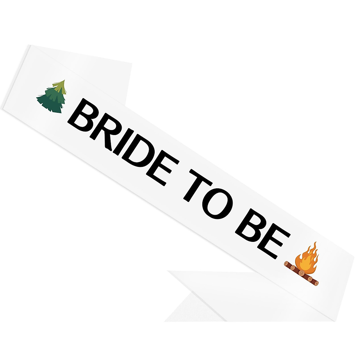 Bride to Be Sash Camp Bachelorette Party Supplies, Forest Campfire Themed Bachelorette Party Bridal Shower Bride to Be Sign Party Sash Nature's Wedding Party Decorations Black Glitter