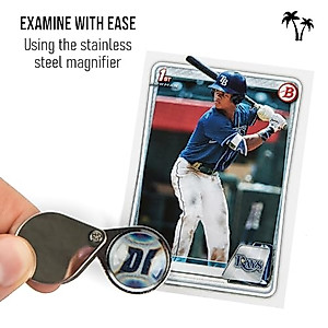 Passive Paradise Card Grading Centering Tool Set - Magnifying Tool & Cleaning Cloth Included - Sports Trading Card Submission Pre-Inspection Kit