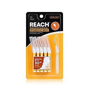 REACH Interdental Brush Extra Tight 0.7mm | Removes up to 30% More Plaque | Special Designed for Gum Protection, PFAS Free | 10 Brushes