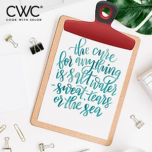 COOK WITH COLOR Food Clips - Chip Bag Clips Set of 4, 5 Inches Wide Heavy Duty Chip Clips, Large Bag Clips for Food Storage with Air Tight Seal Grip for Bread Bags, Snack Bags and Food Bags