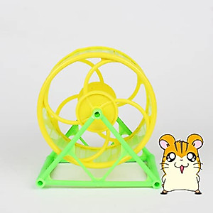 Ipetboom Silent Hamster Wheel Toys 2PCS Exercise Wheel Silent Running Wheel Pet Running Jogging Sports Exercise for Small Pet Hamsters Mice Rat Gerbils (Random Color) Chinchilla Hamster
