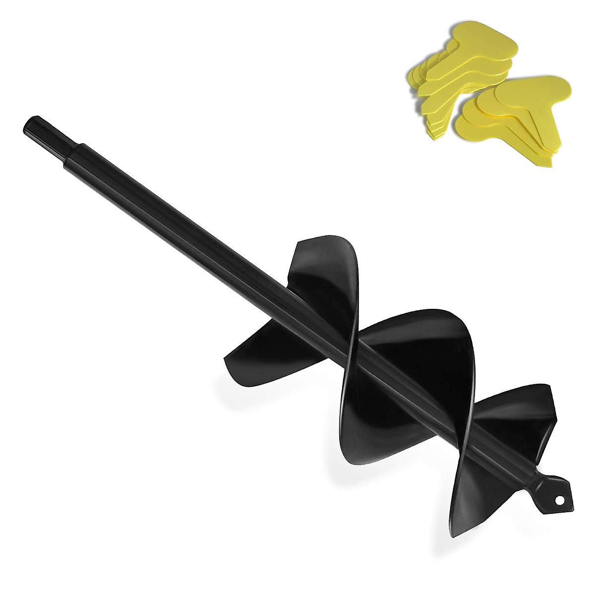 Auger Drill Bit for Planting 3"x12" Upgrade Garden Auger Spiral Drill Bit Bulb Planter Auger Post Hole Digger Garden Spiral Hole Drill Soil Auger Planting Auger for Hex Driver Drill Solid Shaft