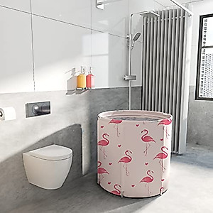 Essbhach Foldable Bathtub, Separate Family Bathroom SPA Tub, Soaking Standing Bath Tub for Shower Stall, Efficient maintenance of temperature, Ideal for Hot bath ice bath