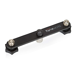 Gator Frameworks 1-to-2 Mic Mount Bar with Standard 5/8-Inch Thread Suitable for Most Microphone Stands Boom Arms (GFWMIC1TO2)