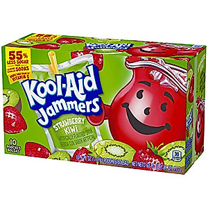 Kool-Aid Jammers Strawberry Kiwi Flavored Juice Drink (40 Pouches, 4 Boxes of 10)