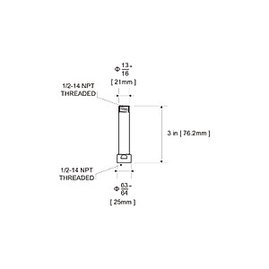 OFFO Shower Head Extension Arm, Shower Arm Extension Shower Head Extender Made of 304 Stainless Steel Shower Pipe Extension, Chrome 3 Inches