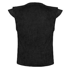 Arplvf Pirate Costume Men Renaissance Vest Medieval Costume Men Viking Ren Faire Vest Black Gothic Vest M