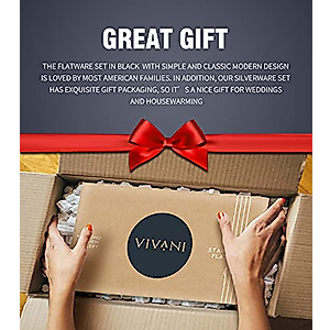 VIVANI 20 Piece Silverware Set Service for 4, Premium Stainless Steel Flatware Set, Superior Dishwasher Safe Cutlery Set, Utensil Sets, Spoons and Forks Set for Home Kitchen (V002)