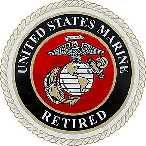 United States Marine Corps Retired Clear Decal