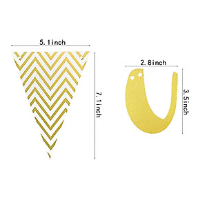 Boao 2 Pieces 2024 Gold Congratulations Graduation Banner Triangle Flag Banner Vintage Glitter Congratulations Banner Pennant for Wedding Baby Shower Ceremony Retirement Party Supplies