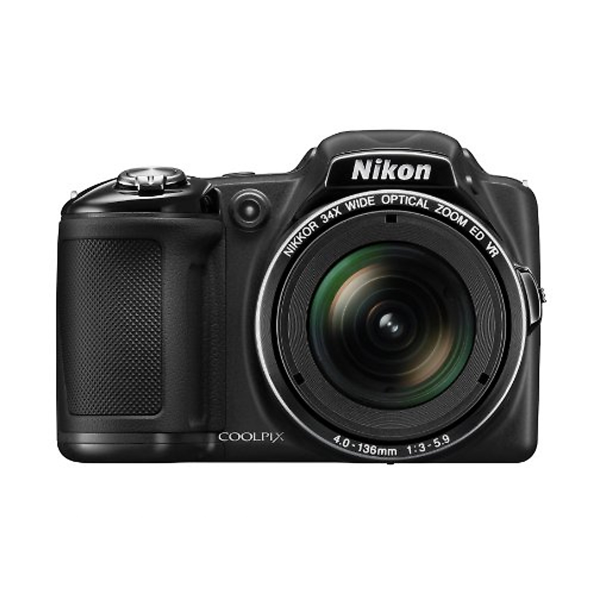 Nikon COOLPIX L830 16 MP CMOS Digital Camera with 34x Zoom NIKKOR Lens and Full 1080p HD Video (Black) (Discontinued by Manufacturer)
