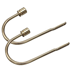 Lovskoo Curtain Ties Wall Hooks, 2-Pack Gold Alloy Polished Multi-Purpose Curtain Holdbacks