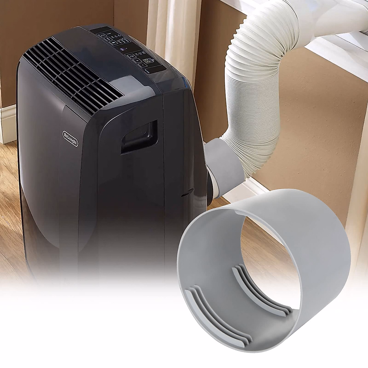 CertBuy 2 Pack Portable Air Conditioner Hose Coupler 5 Inch AC Hose Connector Support Clockwise and Counter Clockwise Hose Threads Hose Coupler