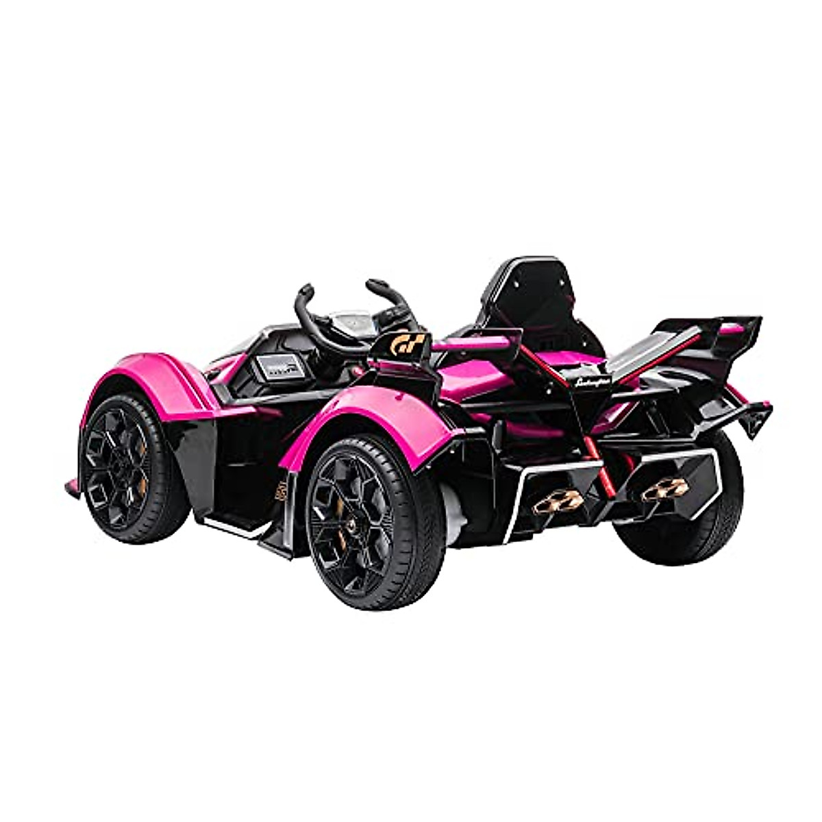 Dakott Lamborghini V12 Vision Gran Turismo Ride on Sports Car for Kids., Pink, Large