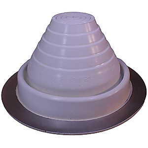 Flashers #3 White EPDM Flexible Roof Jack Pipe Boot Metal Roofing Pipe Flashing (Pipe OD 1/4" to 5")