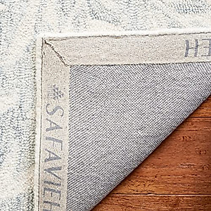 SAFAVIEH Jardin Collection Area Rug - 8' x 10', Light Grey & Ivory, Handmade Wool, Ideal for High Traffic Areas in Living Room, Bedroom (JAR753G)