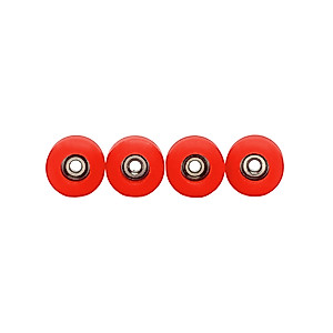 Teak Tuning Apex 71D Urethane Fingerboard Wheels, New Street Shape, 7.7mm Diameter, Ultra Spin Bearings - Made in The USA - Lava Orange Colorway